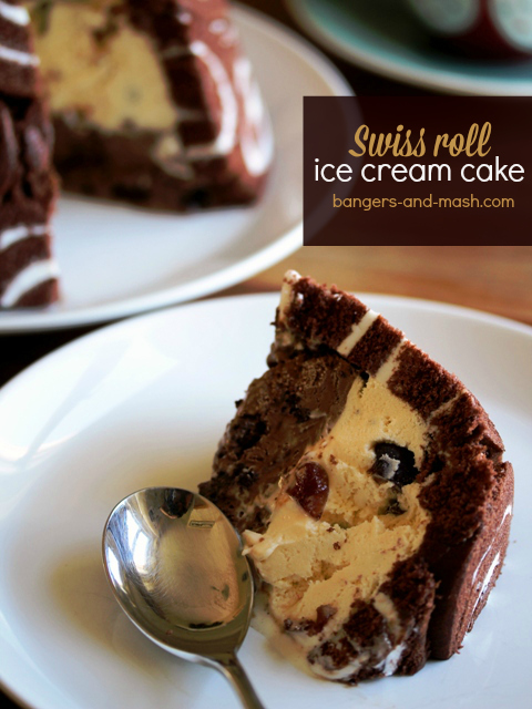 Swiss roll ice cream cake – Bangers & Mash